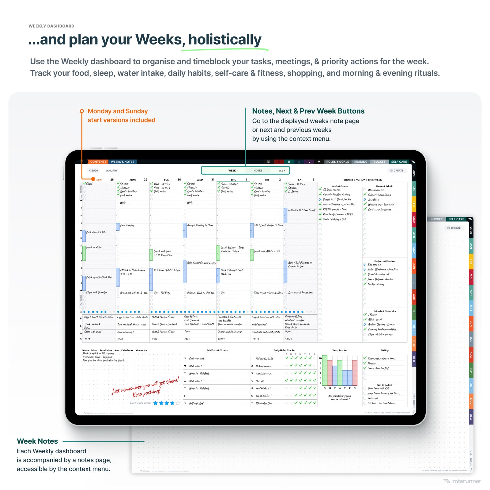 2026 Digital Planner – Interactive PDF for iPad/Tablet | Roterunner