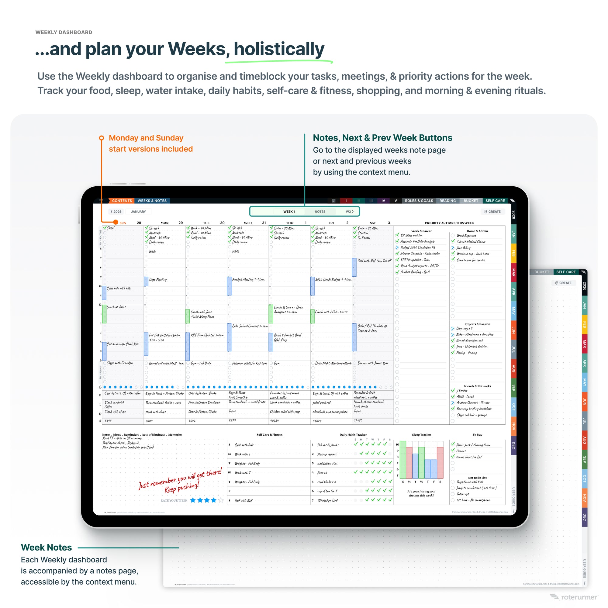 2026 Digital Planner – Interactive PDF for iPad/Tablet | Roterunner
