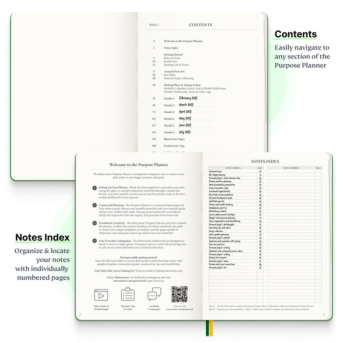 Purpose Planner B5 – Undated Weekly Planner & Notebook | Roterunner